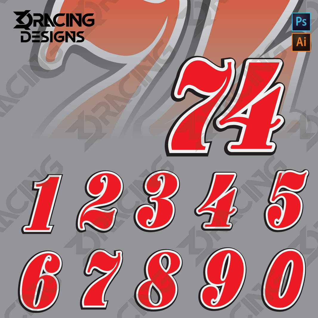 Number Fonts – Knapp Daddy Racing