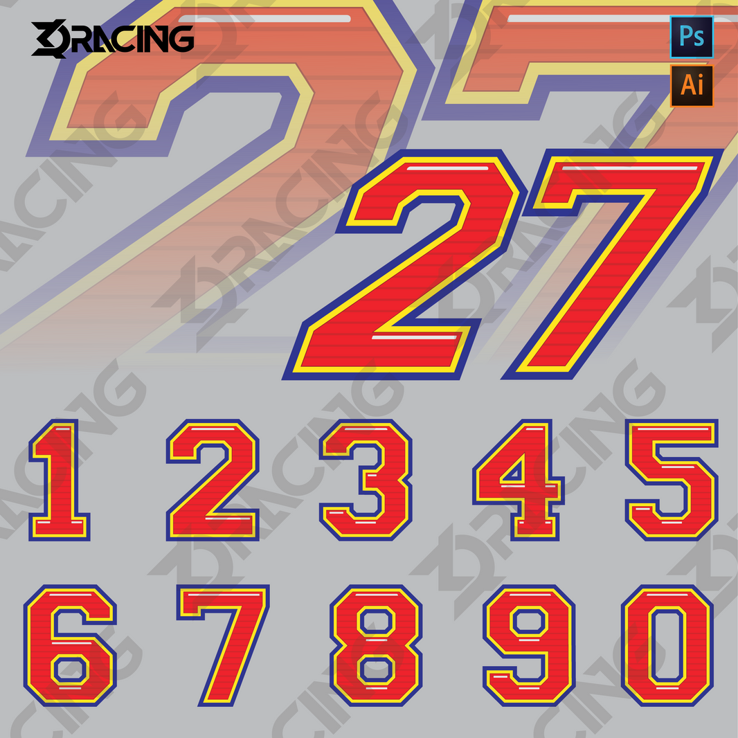 Number Fonts – Knapp Daddy Racing