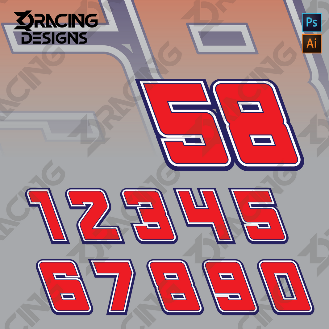 Number Fonts – Knapp Daddy Racing