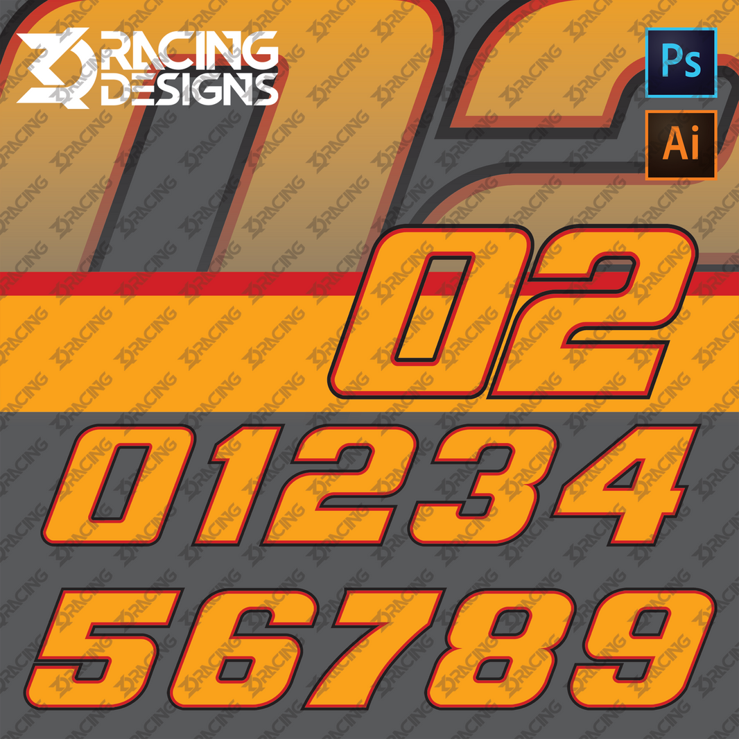 Number Fonts – Knapp Daddy Racing